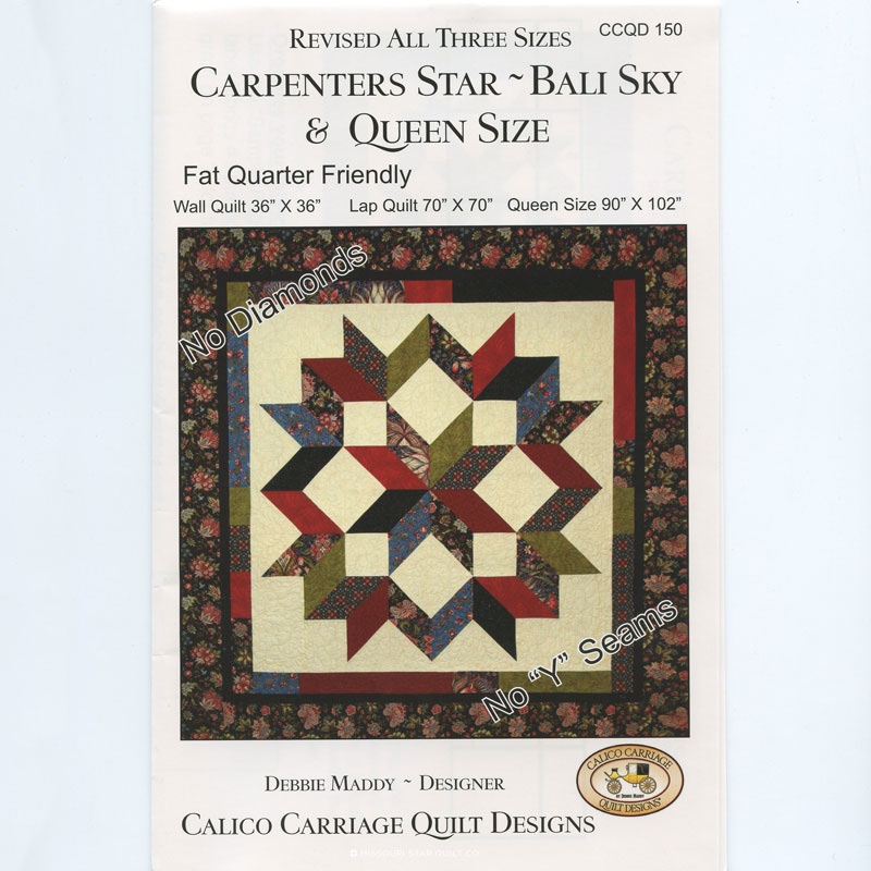 Carpenter's Star Bali Sky Revised Pattern - Debbie Maddy - Calico ...